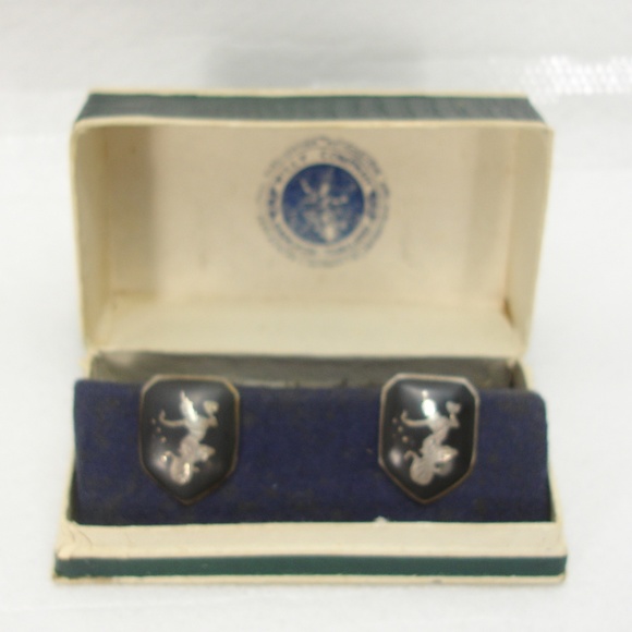 Accessories | Vtg Siam Sterling Black Niello Dancer Cufflincks | Poshmark